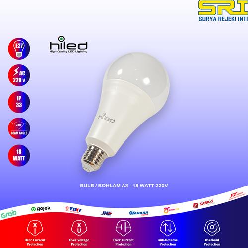 Jual Pilihan! Hiled Bulb 18w 4000K Bohlam Led 18 Watt Putih/Warm - Kab ...