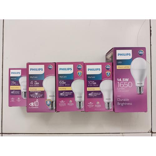 Jual Lampu Led Bulb / Balon Led PHILIPS MyCare 3000K Kuning 3 4 6 10 14 ...