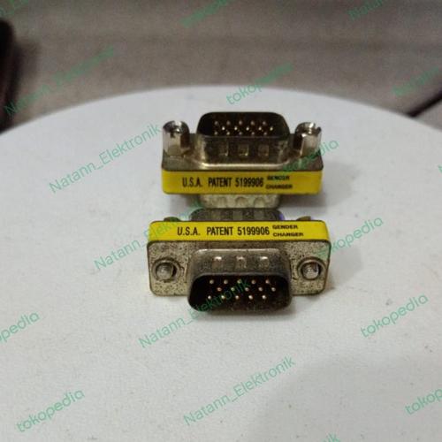 Jual 3649 konektor connector sambungan kabel gender db15 vga male to ...