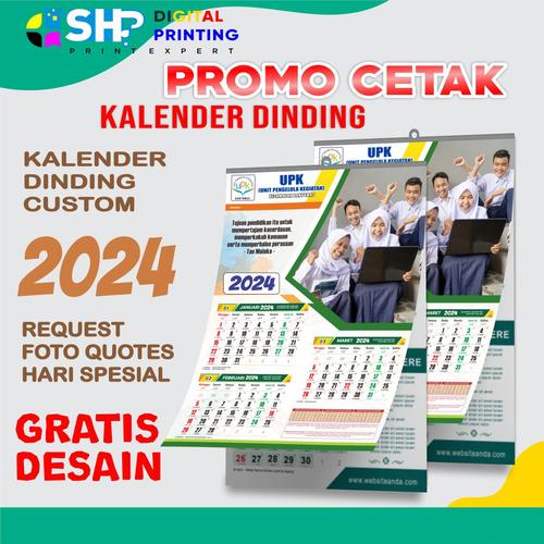 Jual Kalender Dinding Foto Sendiri, Foto Custom Free Design - 4 Lembar ...