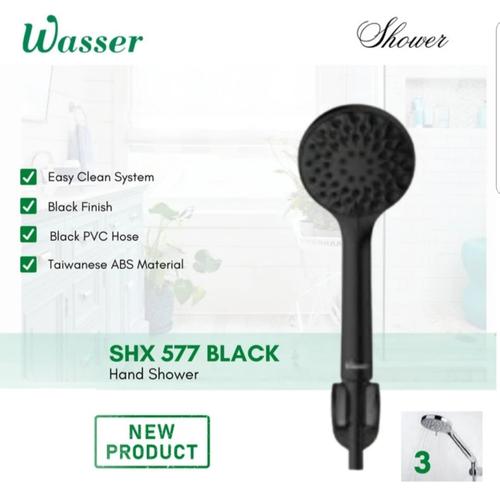 Jual Wasser Shower Mandi / Hand Shower Set Warna Hitam tipe SHX-577 ...