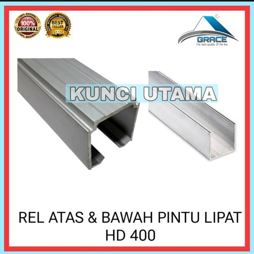 Jual rel pintu lipat atas bawah HD 400 4meter 1set rel lipat folding ...