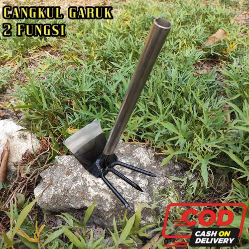 Promo Cangkul mini garuk 2 fungsi - pacul tanah kebun dan garuk sampah ...