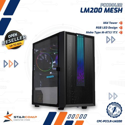 Jual PCCOOLER PLATINUM LM200 MESH RGB GAMING CASE PC COOLER - Putih ...