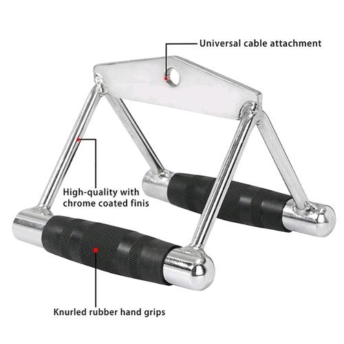 Jual V bar row handle grip rowing handle grip full besi tebal alat pull ...