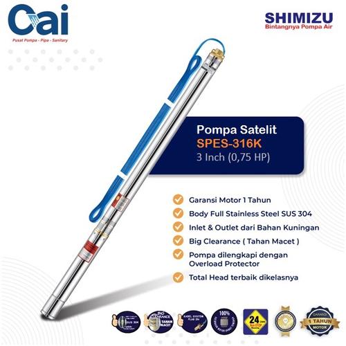 Jual Pompa Submersible Shimizu - SPES316K - 0,75HP + Kabel 50m - Kab. Bandung - CAHAYA ABADI TKI ...