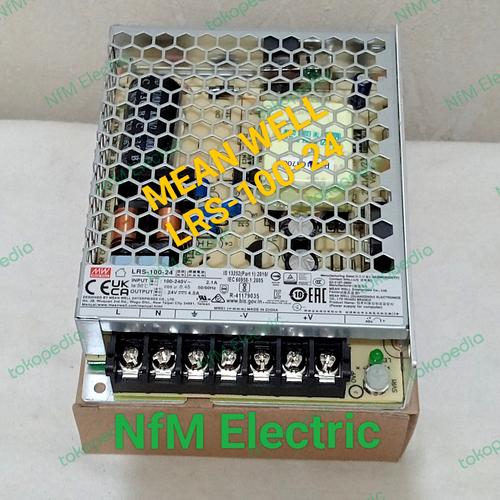 Jual Power Supply MEAN WELL LRS-100-24 Indoor /Trafo Meanwell 4,5A 100W 24V - Jakarta Pusat ...
