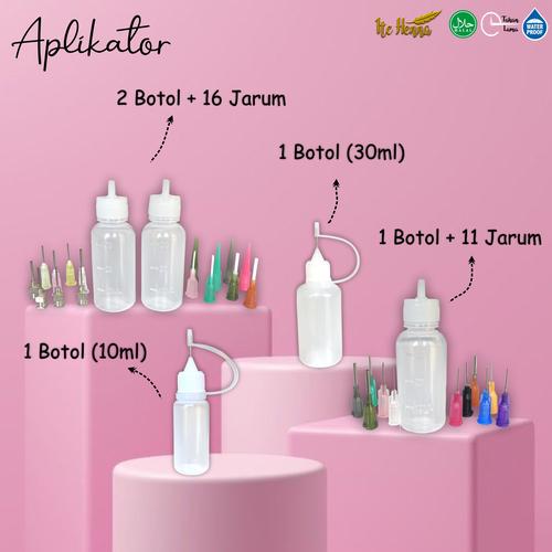 Jual Aplikator 10ml 30ml 11 Jarum 16 Jarum Botol Henna Lem - 30ml ...