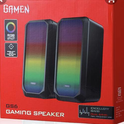 Jual Speaker Gaming Gamen GS6 Multimedia RGB Rhythm Lights Black ...