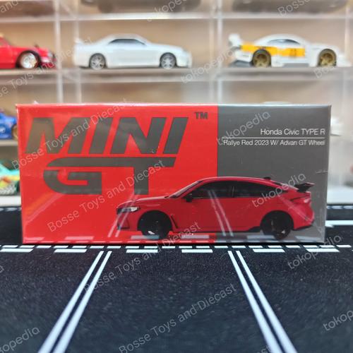 Jual Mini GT 546 Honda Civic TYPE R Rallye Red 2023 W/ Advan GT Wheel ...