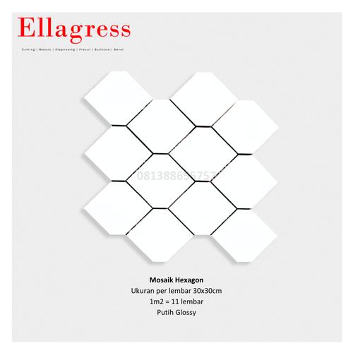 Jual Mosaik Hexagon Keramik Ellagress Lantai Dinding Backsplash ...