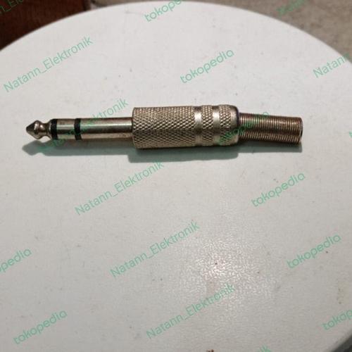 Jual 3637 jack jeck jak jek kepala mic akai toa 6.5mm 6,5mm silver ...