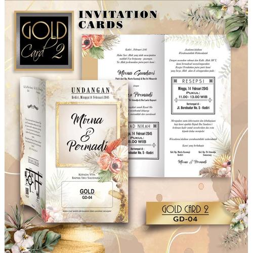 Jual Blangko Undangan Pernikahan GOLD GD-04 Gratis File Setting Harga ...