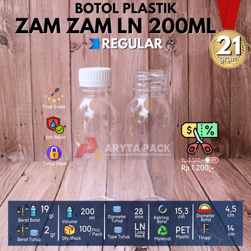 Jual Botol plastik PET 200ml zam zam mineral minuman susu kopi cap LN ...