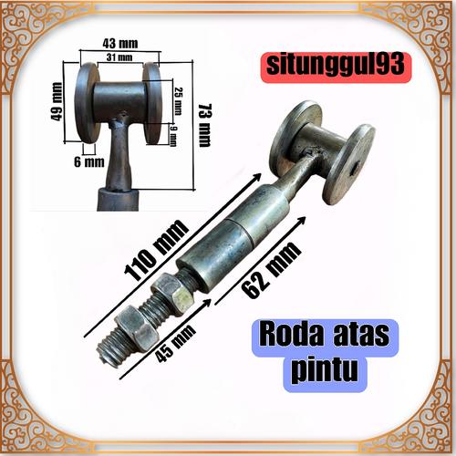Jual roda atas pintu henderson / roda geser hengky full plating - Kab ...