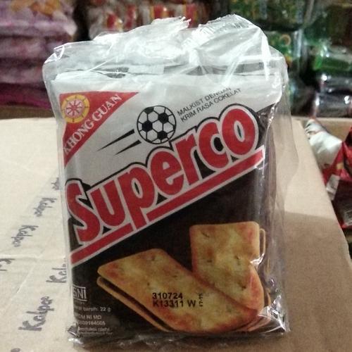 Jual Wafer Superco Malkist Cream Rasa Cokelat 1 pak isi 10 bungkus ...