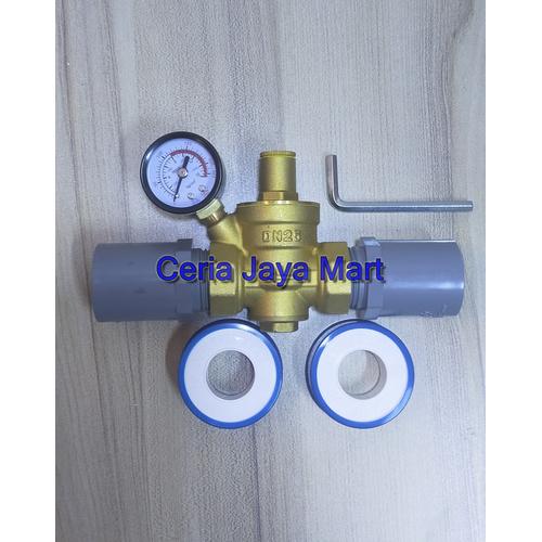 Jual PRV Presssure Reducing Valve 1 inch + Socket Drat 2 + Seal Tape ...