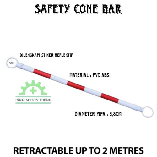 Jual Safety Cone Bar Palang Barikade Jalan Stick Cone (Merah-Putih ...