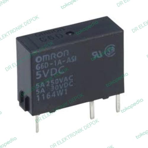 Jual RELAY OMRON - ASLI G6D 4 Pin - 5v 12v 24v 5 12 24 volt Kaki 5VDC ...