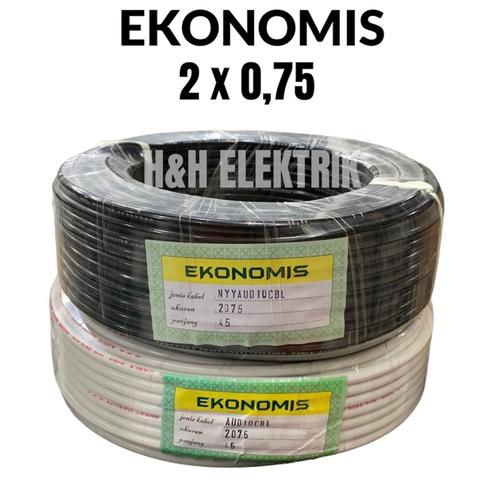 Jual Kabel Listrik Kabel Serabut Ukuran 2X0.75 Hitam/Putih Per Meter - Putih - Kota Depok - H&H ...