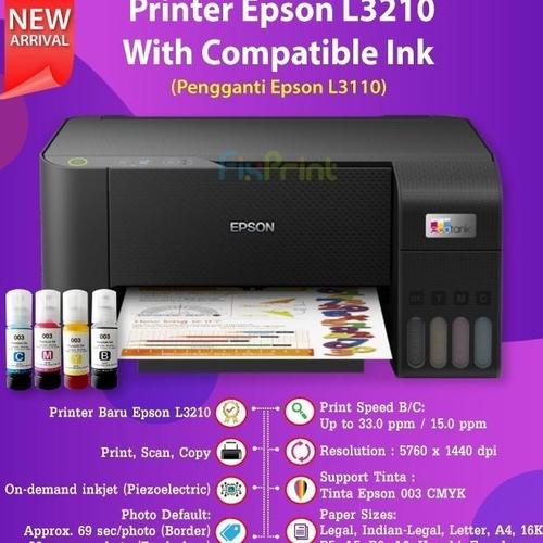 Jual EF Epson EcoTank L3210 / L3216 A4 All-in-One Ink Tank Printer ...