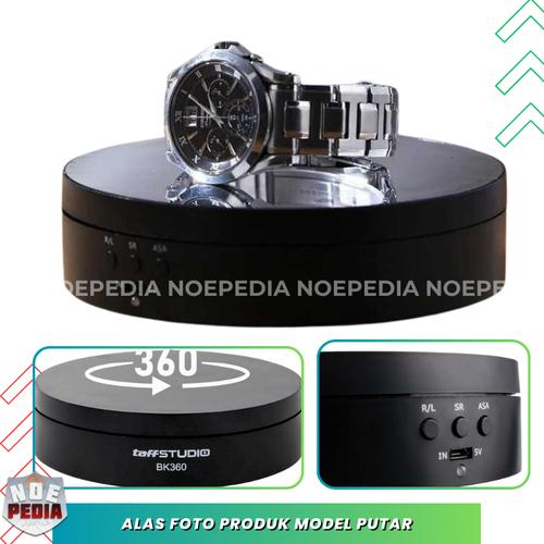 Jual Alas Foto Produk Model Putar Rotasi 360 Display Stand Base - Putih ...