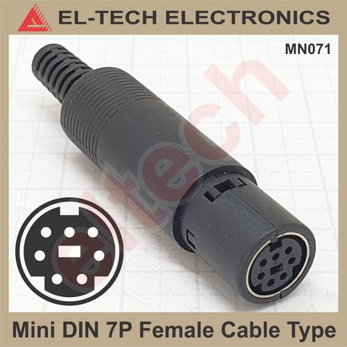Jual MINI DIN 7 7P 7Pin P Pin Female Connector Konektor Cable Kabel ...