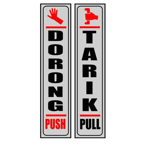Jual STIKER LABEL PINTU DORONG TARIK - Kota Tangerang Selatan - bob ...