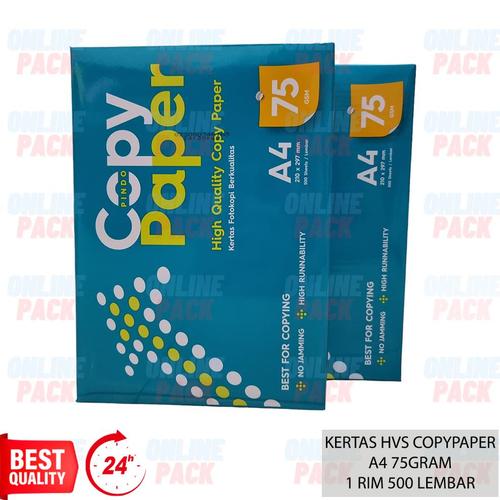 Jual KERTAS HVS COPYPAPER COPY PAPER A4 75GR 75 GRAM 1 RIM 500 LEMBAR ...