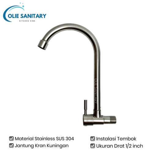 Jual Kran Pipa Bak Cuci Piring Stainless 304 / Keran Sink Dinding Meja ...