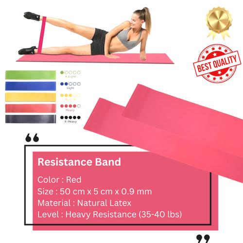 Jual Resistance Band Short Premium Natural Latex 100% Red Heavy ...