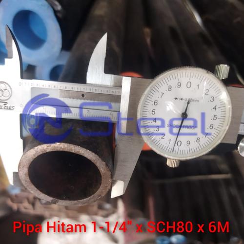 Jual Pipa Hitam 1 1/4" x 6 M Tebal 2.6mm 3.2mm 3.56mm| Pipa Besi 1-1/4 ...