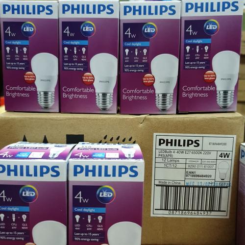 Jual LAMPU LED bulb 4w putih P45 MY CARE isi 12 - Philips - Putih ...