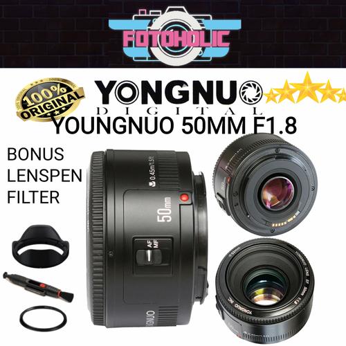 Jual LENSA YOUNGNUO 50MM F1.8 II /YOUNGNUO 50MM F1.8/LENSA FIX 50 II ...