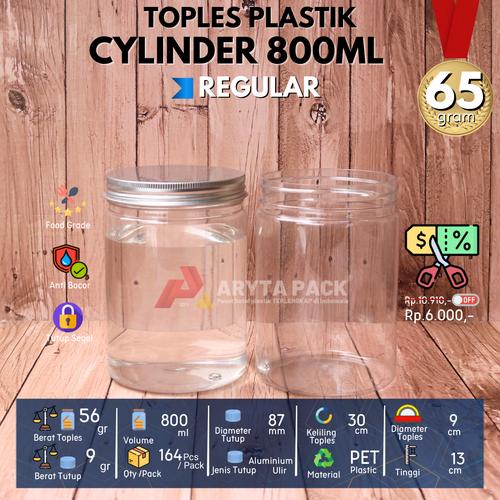 Jual Toples plastik PET 800ml silinder cylinder jar cap aluminium - WIB - Jakarta Timur - Aryta ...