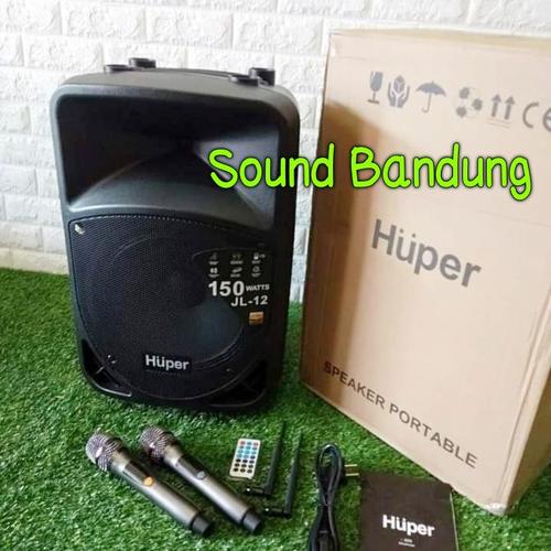 Jual speaker portable wireless HUPER JL12 / JL-12 (150 WATT) ORIGINAL ...