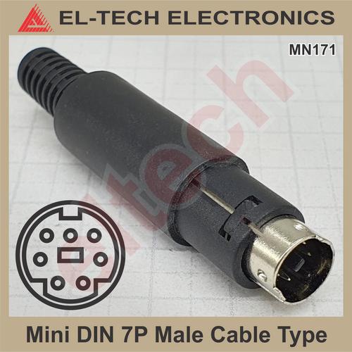 Jual MINI DIN 7 7P 7Pin P Pin Male Connector Konektor Cable Kabel Audio ...