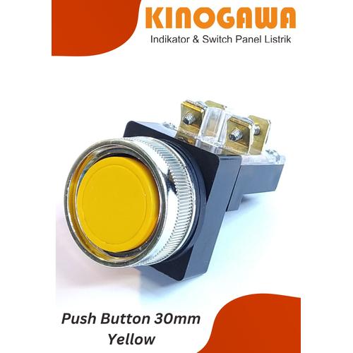 Jual Push Button 30mm YELLOW - Tombol Push Button 30mm Kuning - Jakarta ...