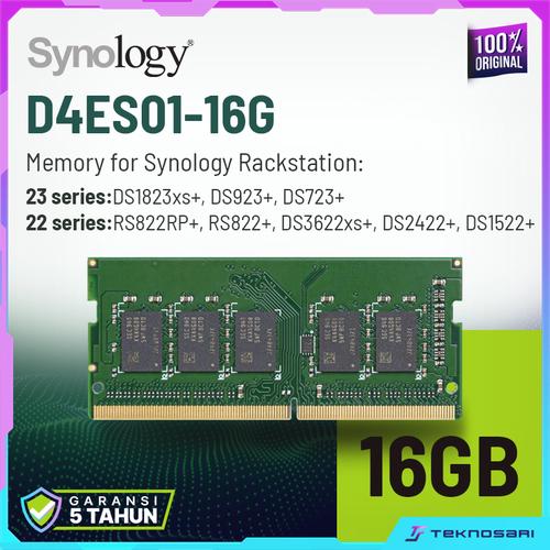 Jual Synology RAM 16GB Memory DDR4 ECC Unbuffered SODIMM - D4ES01-16G ...