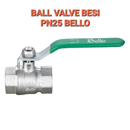 Jual 1/2" BALL VALVE PN25 BESI GALVANIS PN 25 1/2 INCH BELLO DRAT ...