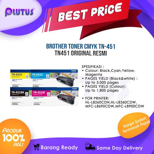 Jual Brother Toner TN-451 BK/C/M/Y For HL-L8260CDN MFC-L8690CDW TN451 ...