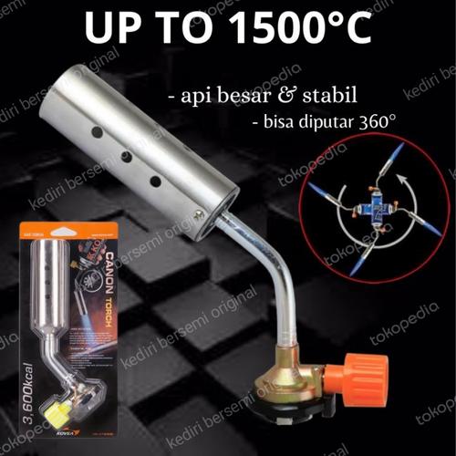 Jual canon torch kepala gas kaleng super jet api besar stabil 360 ...