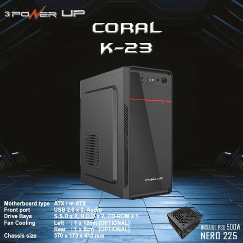 Jual Casing PC Office 3Power Up Coral K-23 PSU 500W ATX / M-ATX ...