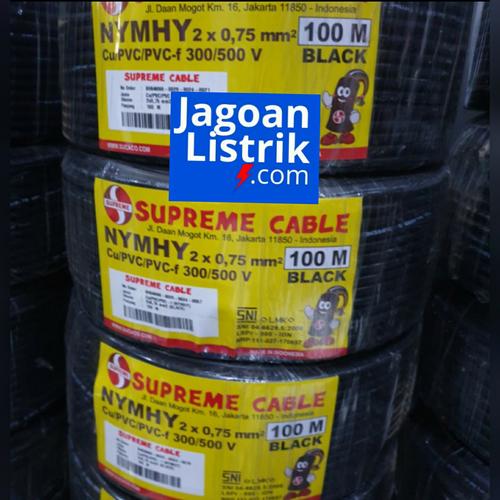 Jual Kabel NYYHY 2x0.75 mm Supreme Hitam 1 Roll 100 meter NYMHY 2x0.75 mm - Kota Surabaya ...