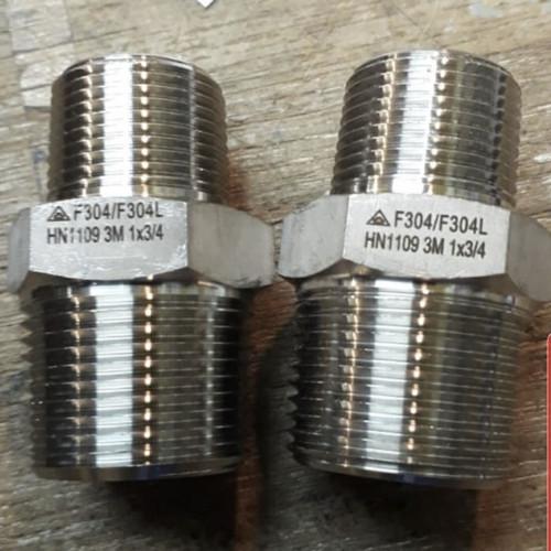 Jual Double Nepel Reducer NPT SS 304 Class 3000 3/4 x 1/4 inch #3000 ...
