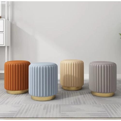Jual Kursi Stool Bulat Minimalis Modern Kursi Stool Jok Kain Halus ...