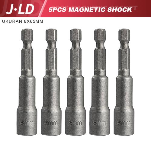 Promo JLD 5 pcs Mata Shock 8-10MM Kunci Socket Magnetic Hex Power Nut ...