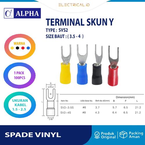 Jual Skun Kabel Y SVS 2-3.5mm Brand Alpha - Kota Tangerang - Electrical ...