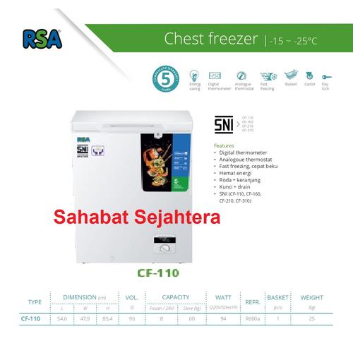Jual Chest Freezer RSA CF 110 Box Freezer - Jakarta Timur - Sahabat ...
