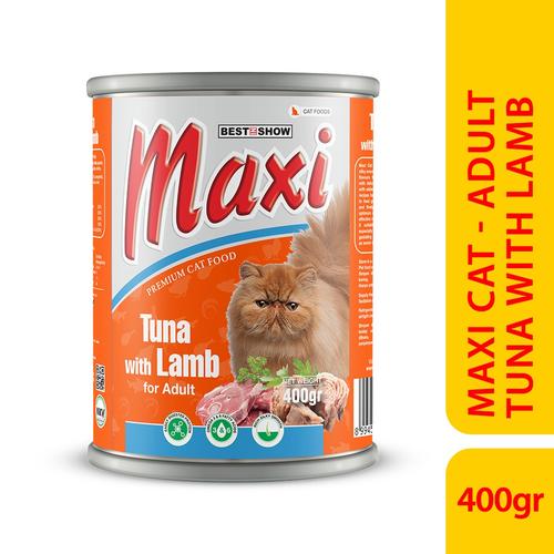 Promo Maxi Cat Adult Tuna With Lamb 400gr - Makanan Basah Kucing ...